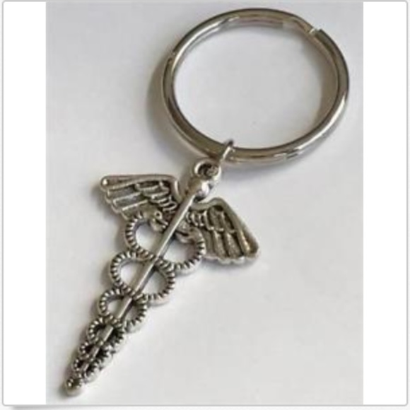 Accessories | Silver Caduceus Keychain Keyring Nurse Doctor Rn Lpn Md ...